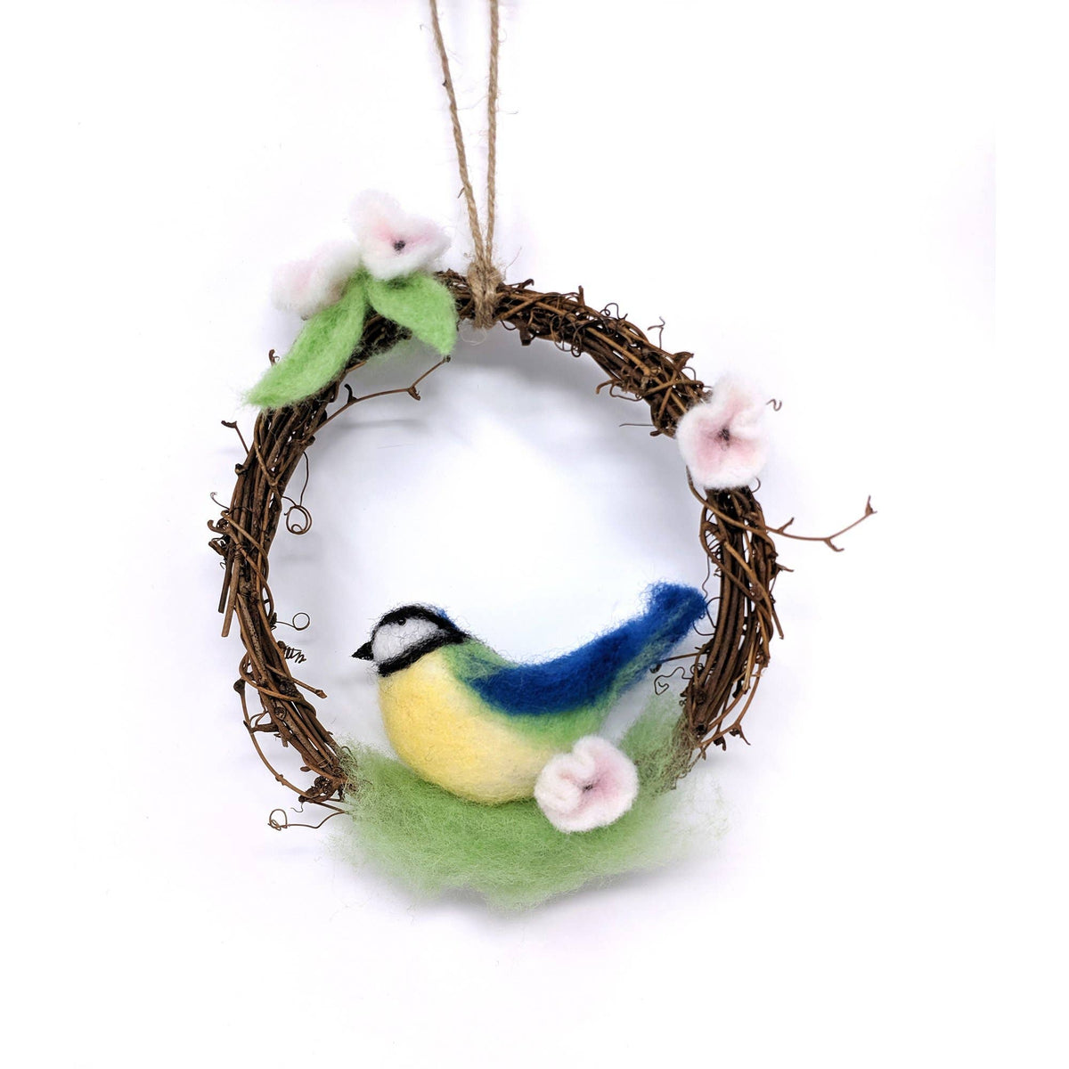 Spring Blue Tit Wreath Needle Felting Craft Kit – Marietta Makery